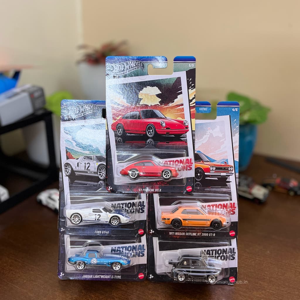 Hot Wheels National Icons | Silver Series (Pack of 5) | The Miniature Hub