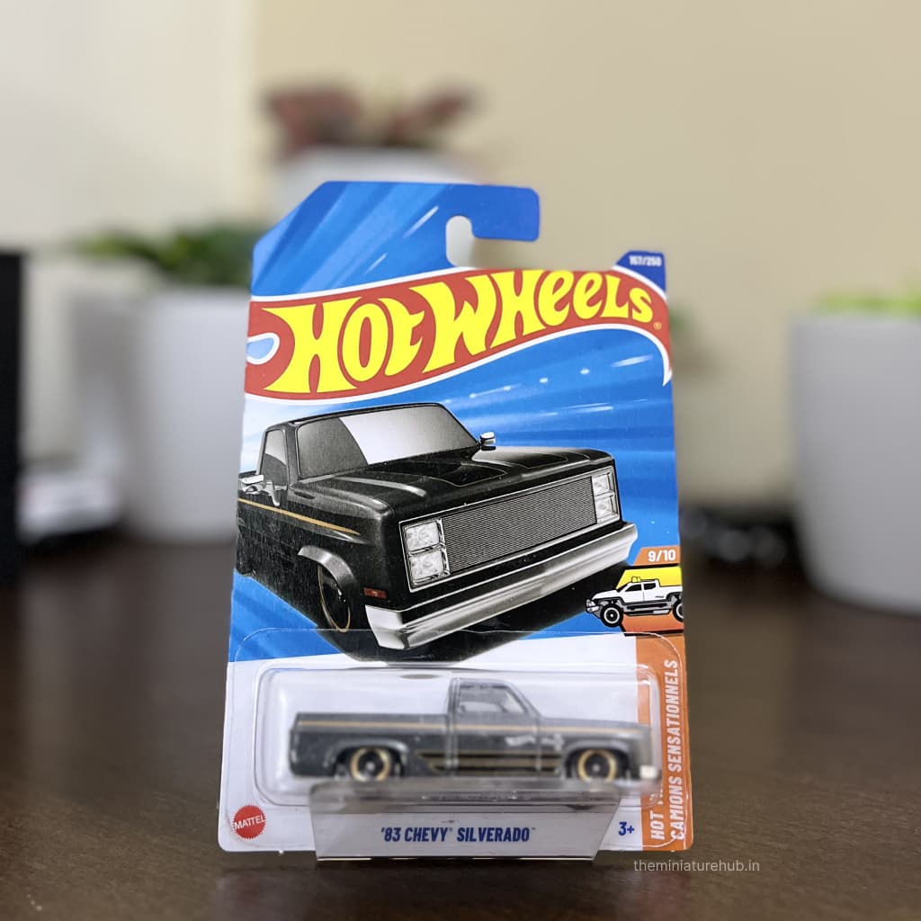 Hot Wheels ’83 Chevy Silverado Black Hot Trucks | The Miniature Hub